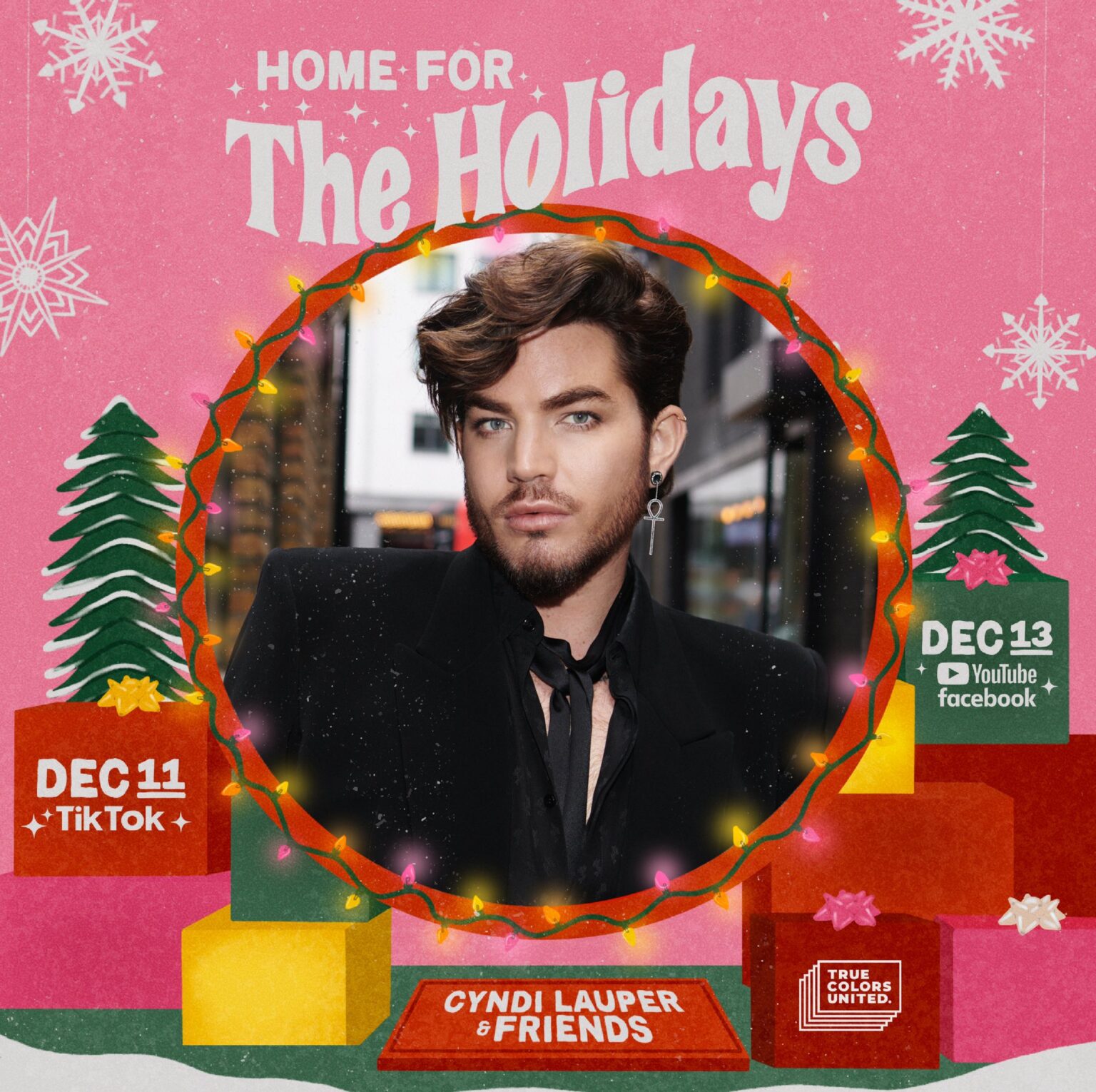 Adam Lambert Guesting on Cyndi Lauper’s Home For the Holidays